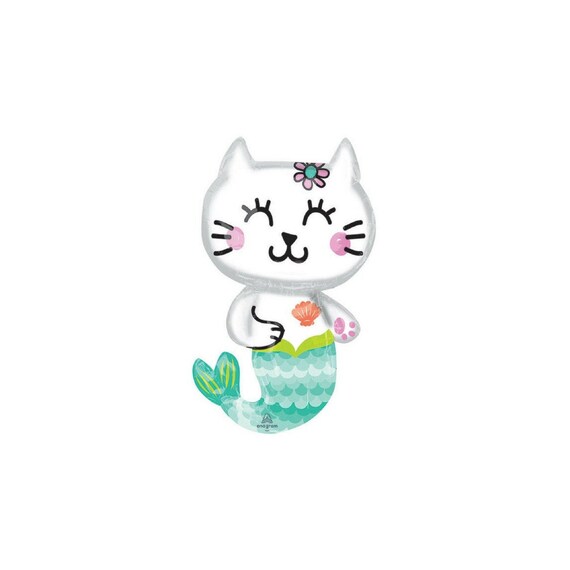 31 Mermaid Cat Balloon Girls Birthday Party Decorations - Etsy