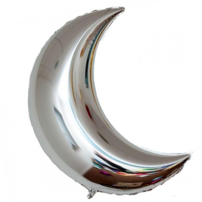 35 Silver Crescent Moon Balloon Jumbo Foil Birthday | Etsy