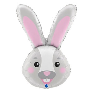 37" Bunny Rabbit Balloon, Baby Shower Balloon Decorations, Rabbit ...