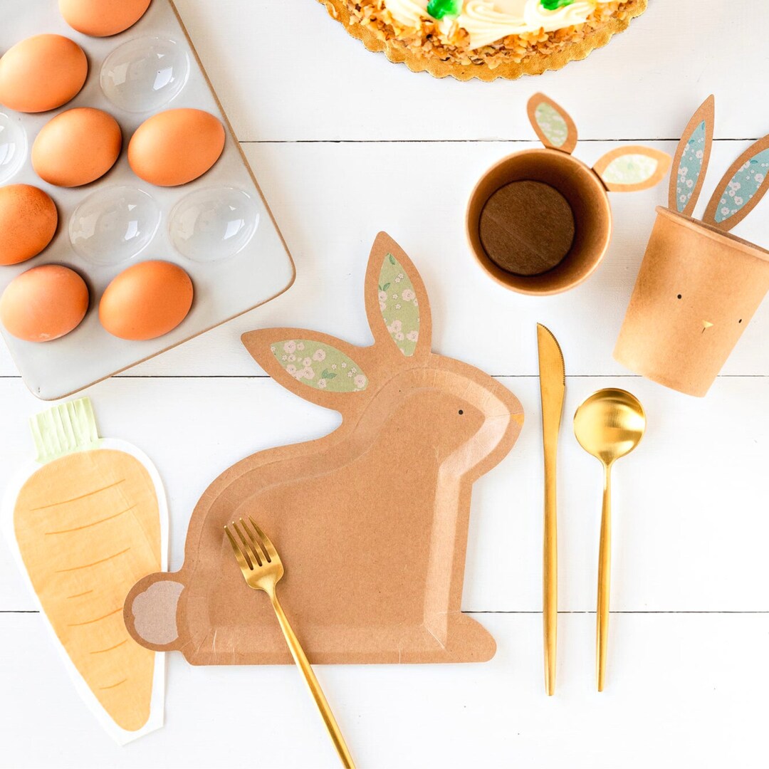 Bunny Shaped Paper Plate, Easter Bunny Plates, Spring Party Tableware ...