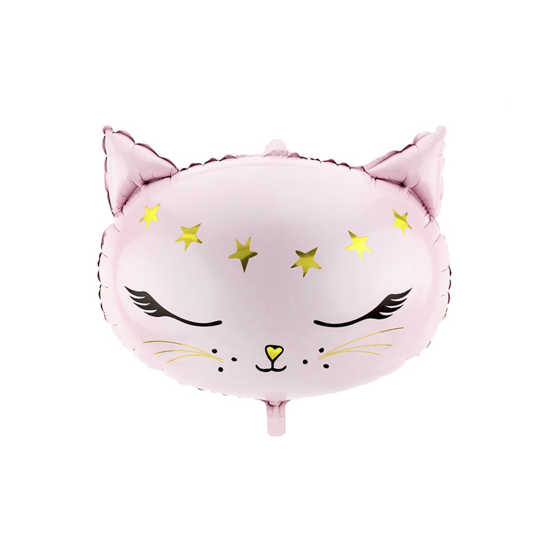 Giant Pink Kitty Cat Balloon, Cat Birthday Theme Party Supplies ...