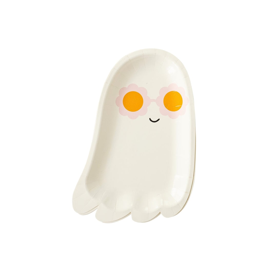Halloween Groovy Ghost Plates, Pastel Halloween, DIY Halloween, Paper ...