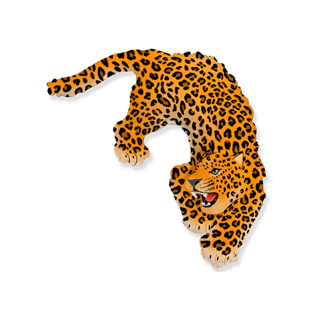 Jumbo Leopard Balloon, Safari Party Animal Balloons, Wild One Party ...