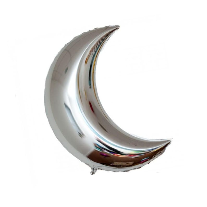 35 Silver Crescent Moon Balloon Jumbo Foil Birthday - Etsy