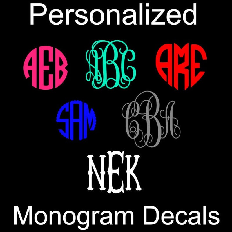 Monogram Sticker - Etsy