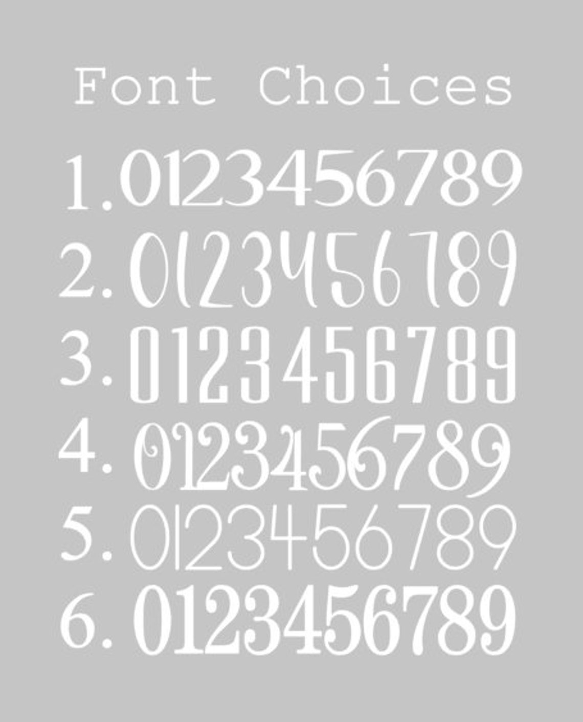 Mailbox Address Number Decals, House Number Decal, Door Number Decal ...