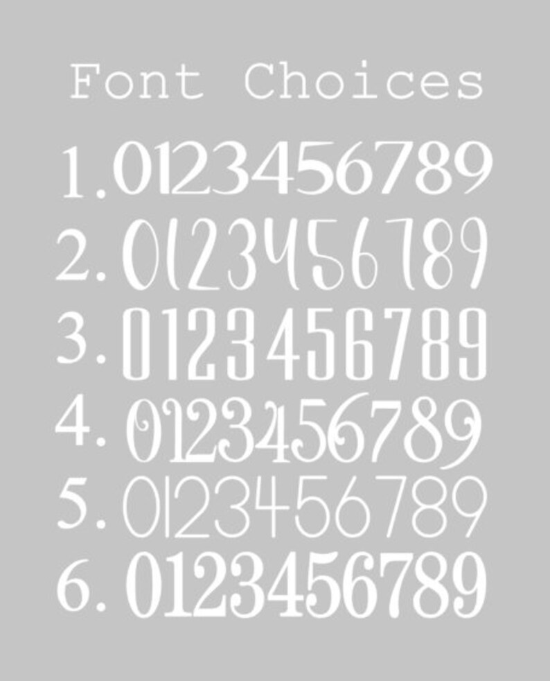 Mailbox Address Number Decals, House Number Decal, Door Number Decal ...