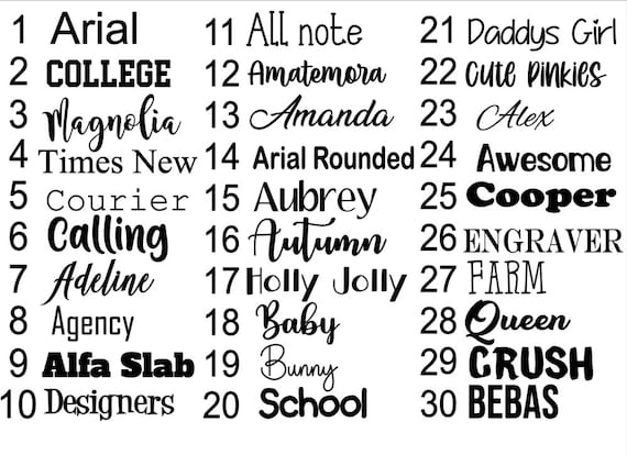 Custom Vinyl Decal Lettering - Etsy