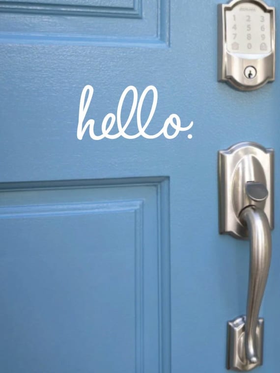 Door Decal Hello Door Decal Hello Decal Hello Home Decor | Etsy