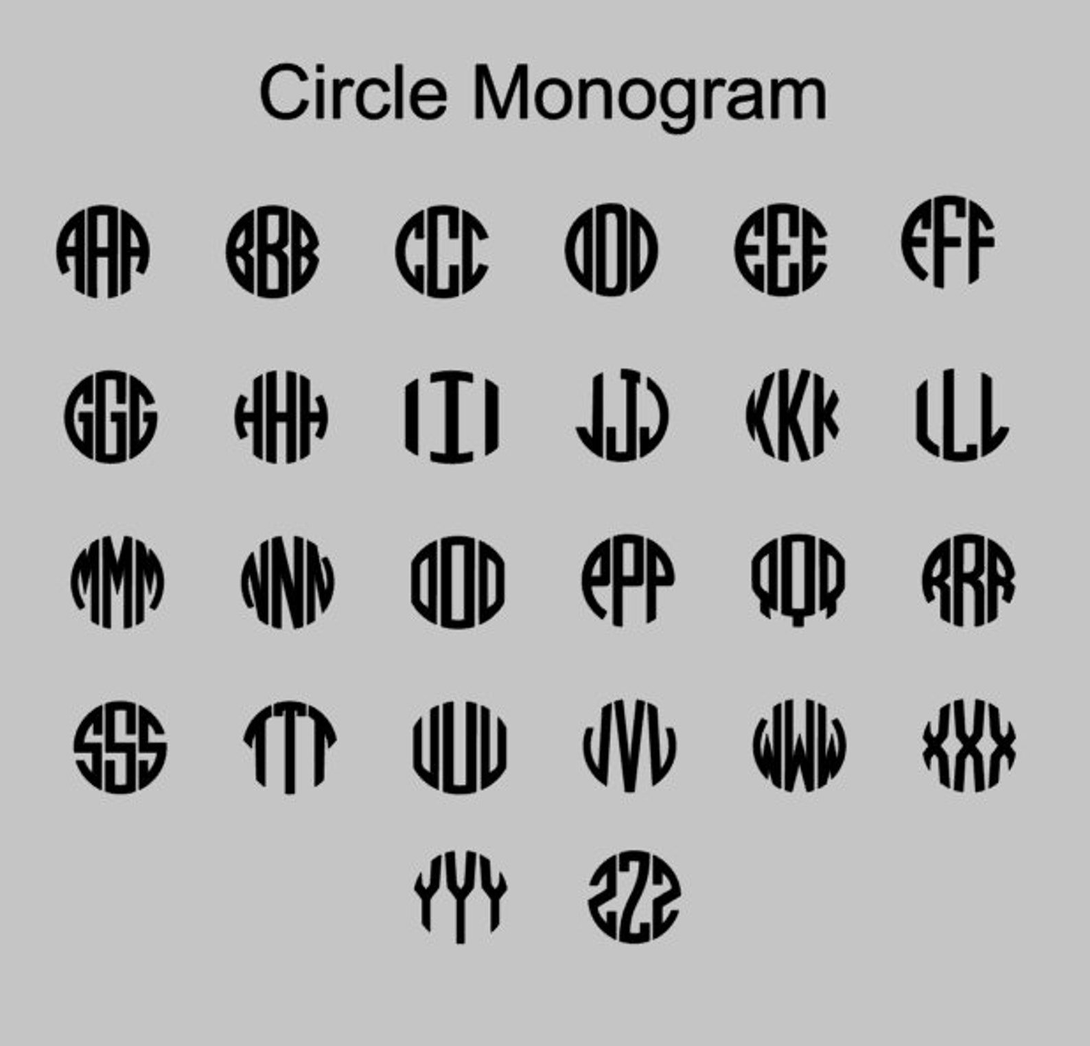 Personalized Monogram Decal Small Vinyl Initial Decal - Etsy