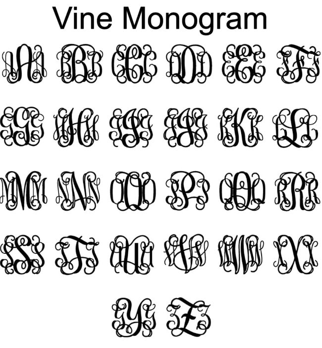 Personalized Monogram Decal Small Vinyl Initial Decal | Etsy