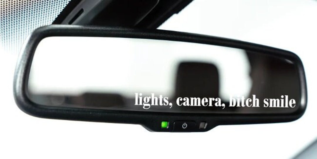 Rearview Mirror Decal, TTPD Inspired Vinyl Decal, Lights, Camera, B*tch ...