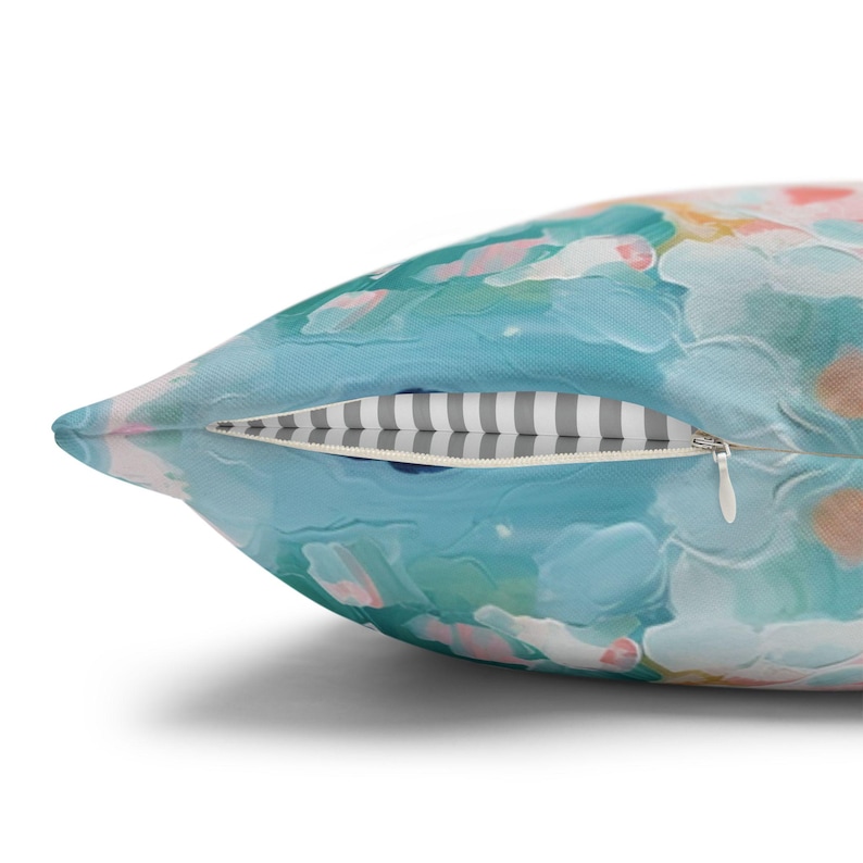 Blue, Green & Pink Snowdrops No. 2 Pillow Cover | Dorm Decor for ...