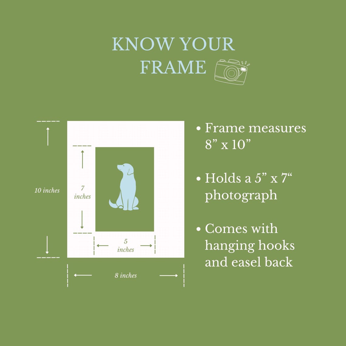 Blue, Green & Pink Snowdrops Picture Frame 5x7 | Dorm Decor for College ...