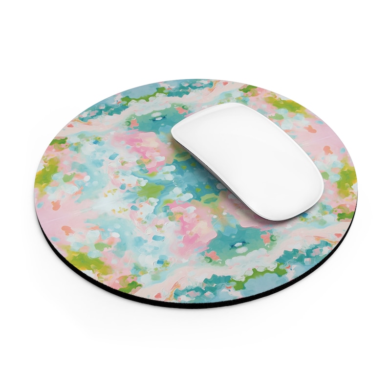 Pink and Blue Mouse Pad - Etsy