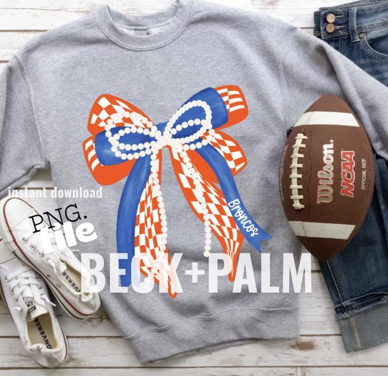 Broncos Cheer Bow SVG PNG | School Spirit Design (digital Download) - Etsy
