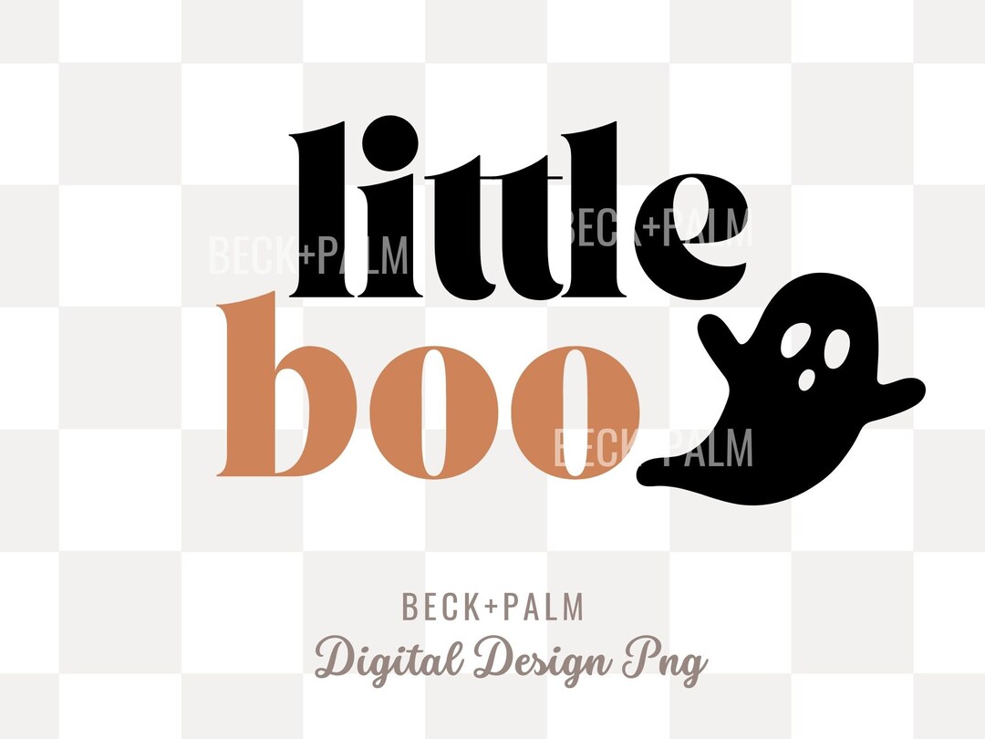 Little Boo SVG Cut File - Retro Halloween Svg, Baby Halloween Shirt Svg ...