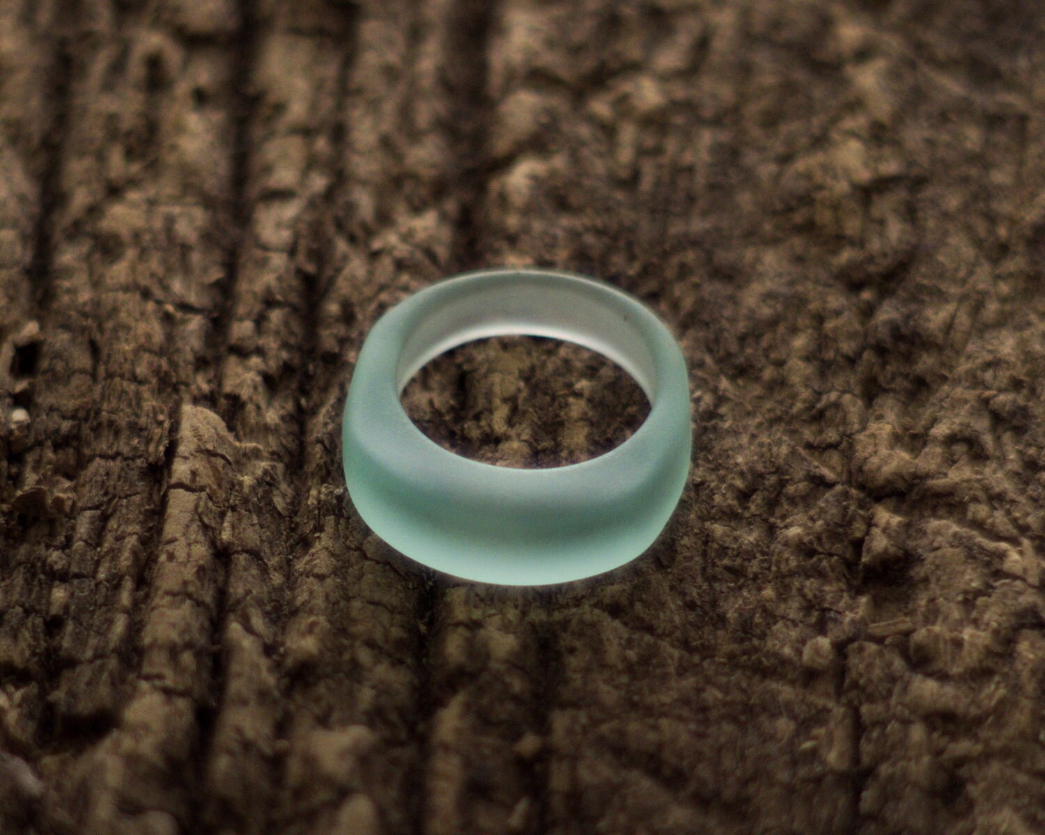 Glass Cola Bottle Ring - Mint Green Sea Glass Finish - Upcycled ...