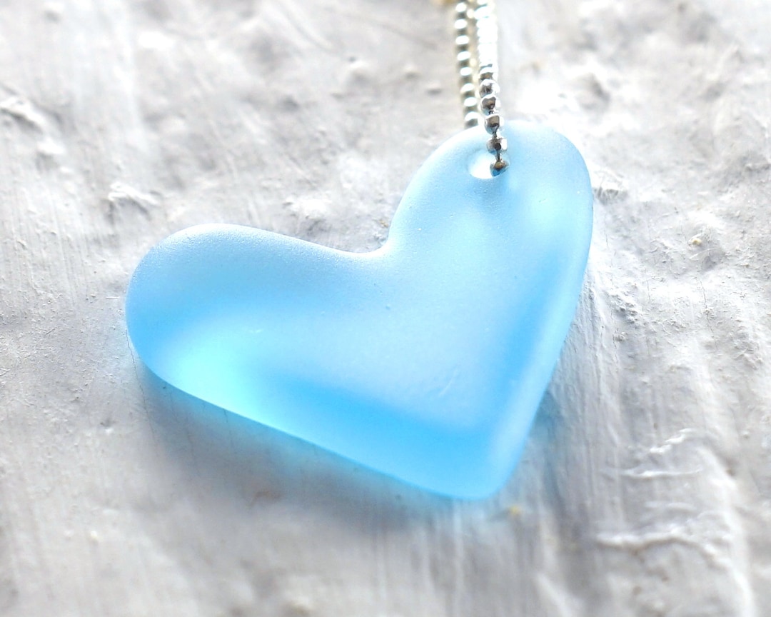 Blue Valentine Gin Bottle Heart - Recycled From Bombay Sapphire Bottle ...