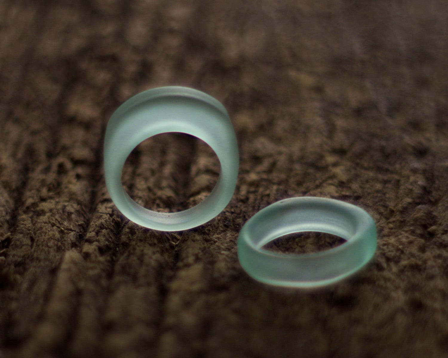 Glass Cola Bottle Ring - Mint Green Sea Glass Finish - Upcycled ...