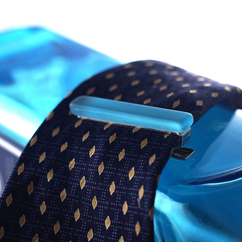 Sapphire and Silver Tie Bar - Etsy