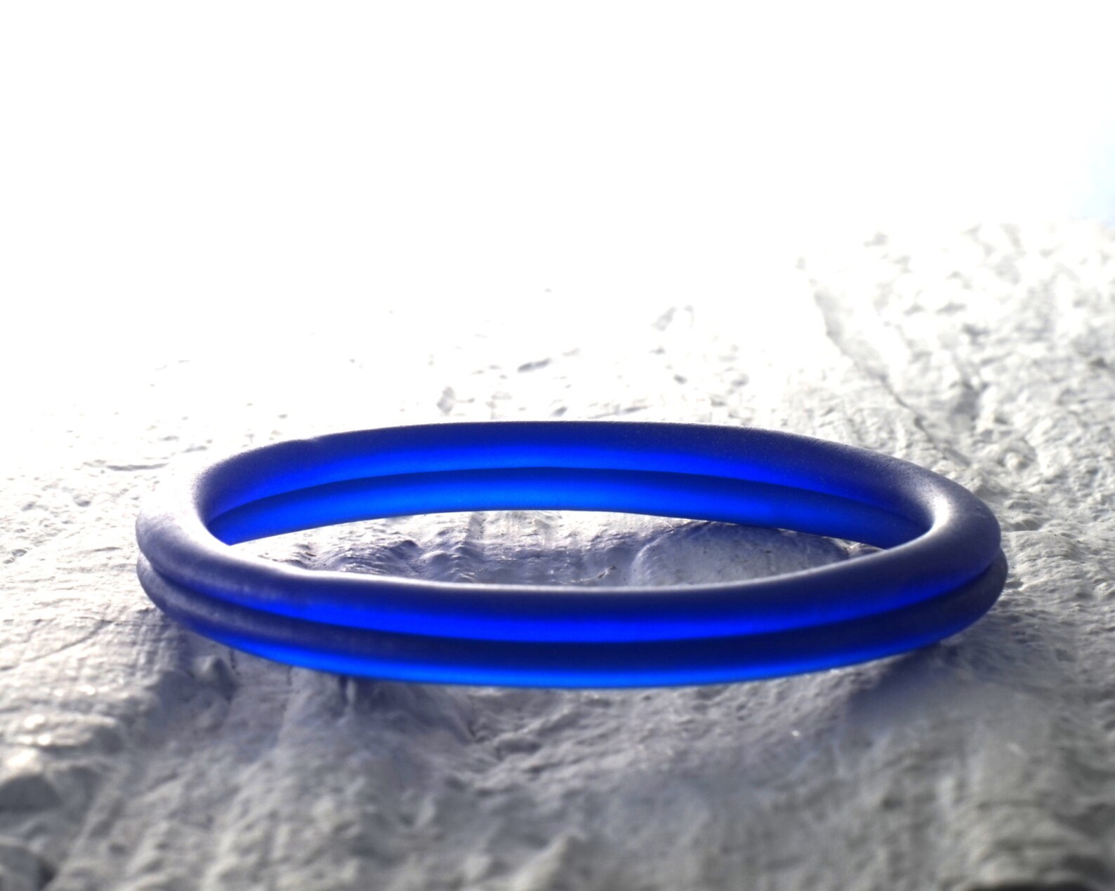 Cobalt Blue Bangles Recycled Riesling Wine Bottle Set of | Etsy