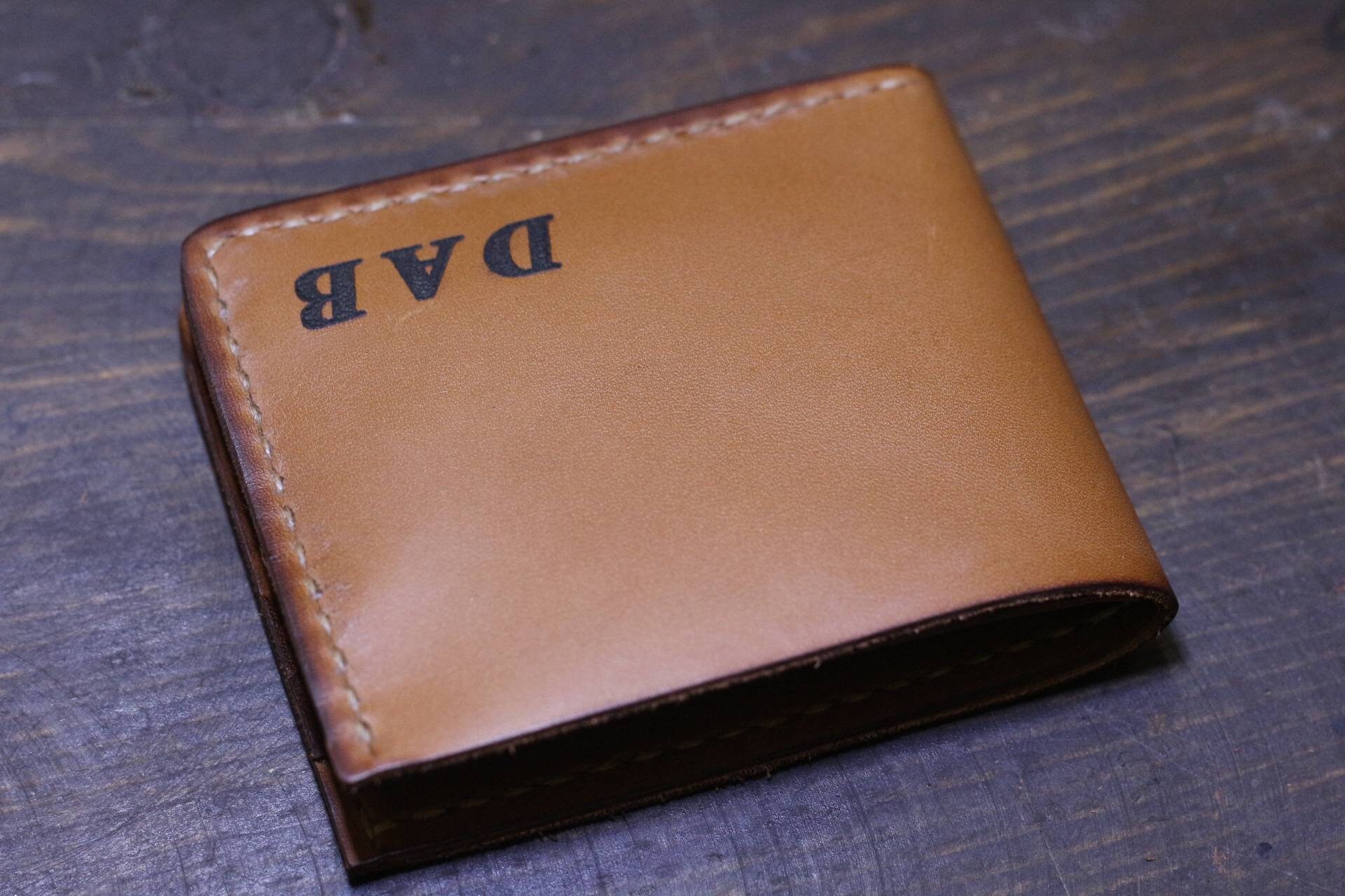 Personalized Genuine Cowhide Leather Slim Bifold Wallet - Etsy
