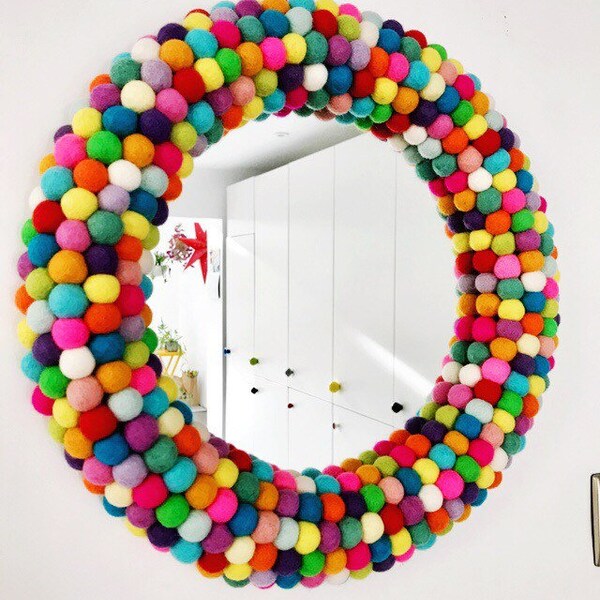 Pom Pom Mirror - Etsy
