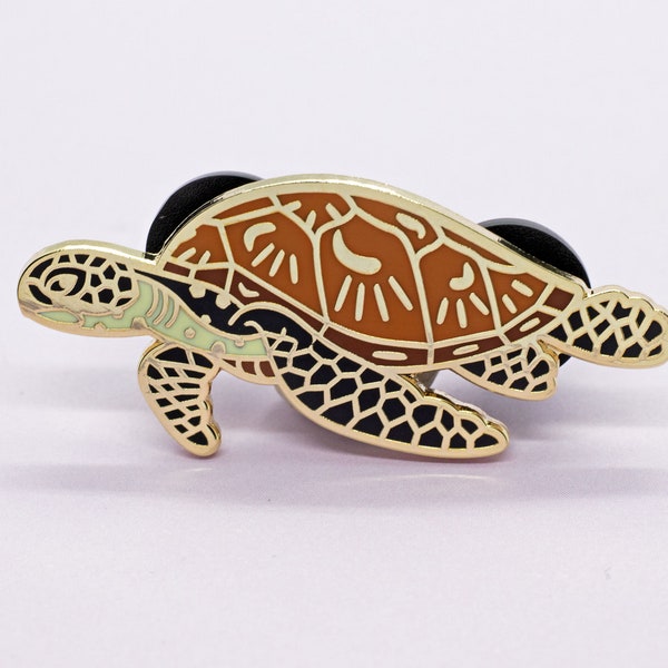 Turtle Enamel Pin - Etsy
