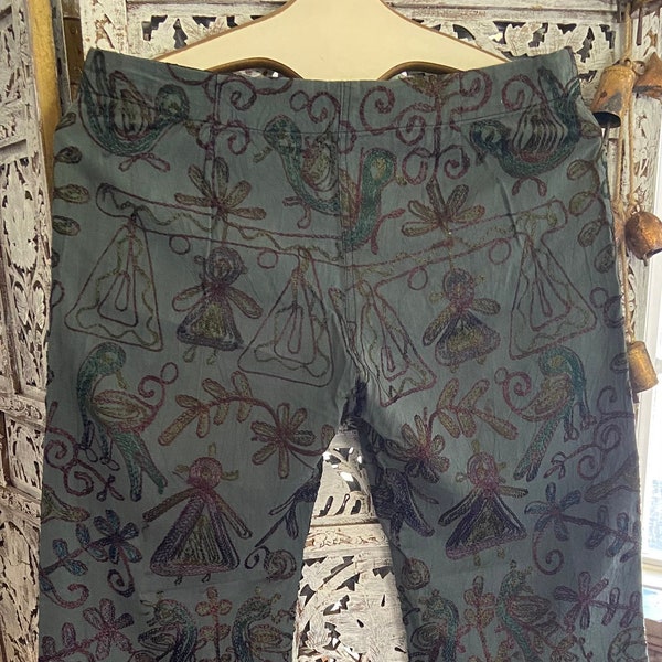Embroidered Pants - Etsy