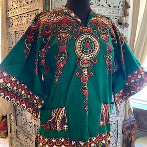 Vintage Hatari Emerald Green Dashiki Shirt Medium - Etsy