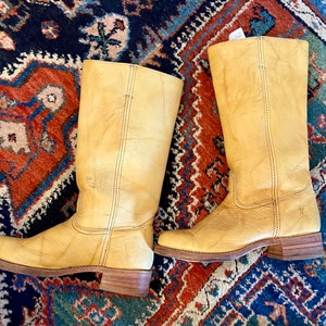 FRYE Campus Boots Leather Wood Heel Mens 10 M - Etsy