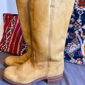 FRYE Campus Boots Leather Wood Heel Mens 10 M - Etsy