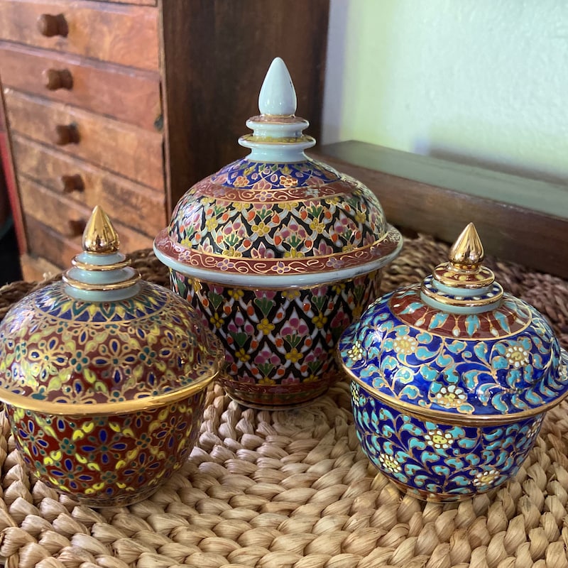 Benjarong Set - Etsy