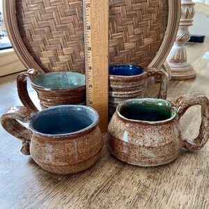Set of 4 Vintage 90s Handmade Pottery Mugs - Etsy