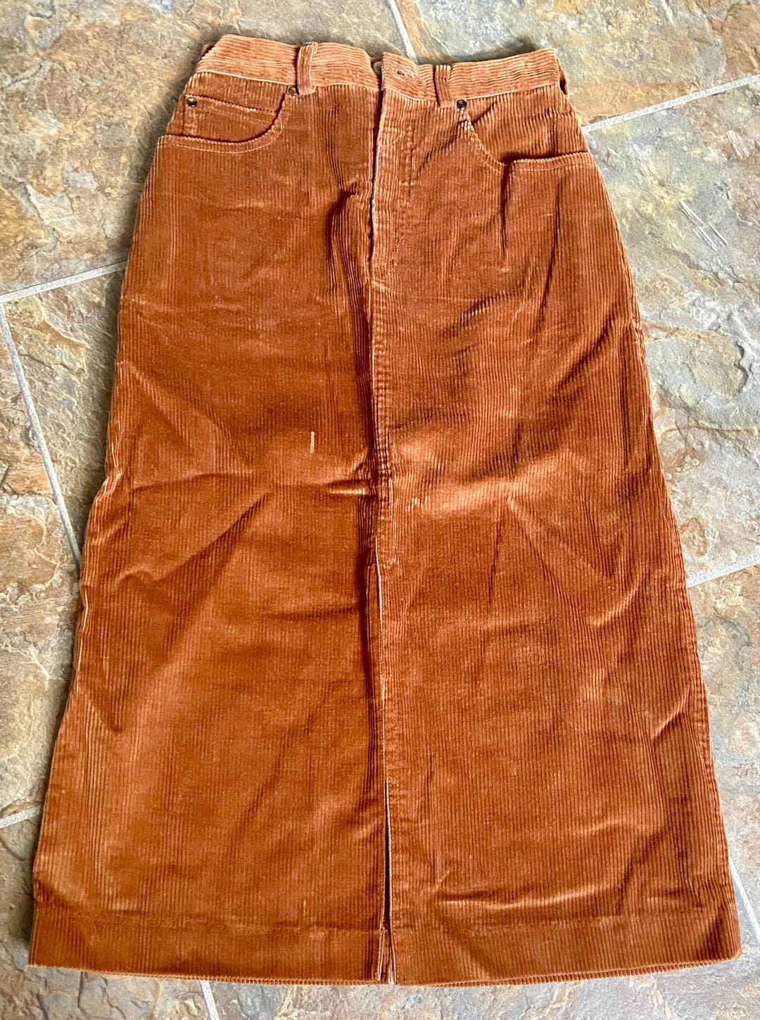 Vintage 80s Joujou Rust Corduroy Skirt Size 7/8 - Etsy