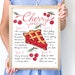 Cherry Pie Art Print, Cottage Kitchen Art, Vintage Kitchen, Slice of ...