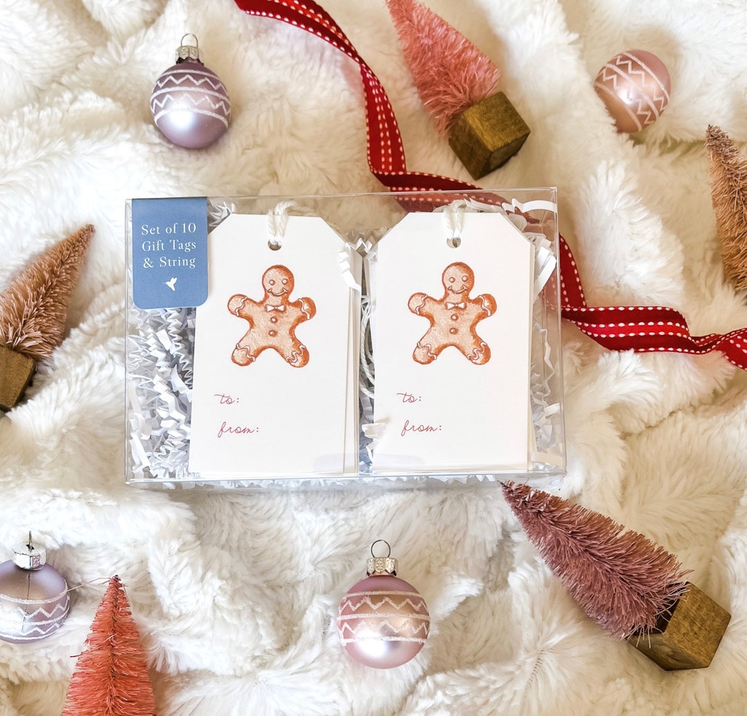 Gingerbread Cookie Gift Tags, Holiday Present Labels, Set of 10 - Etsy
