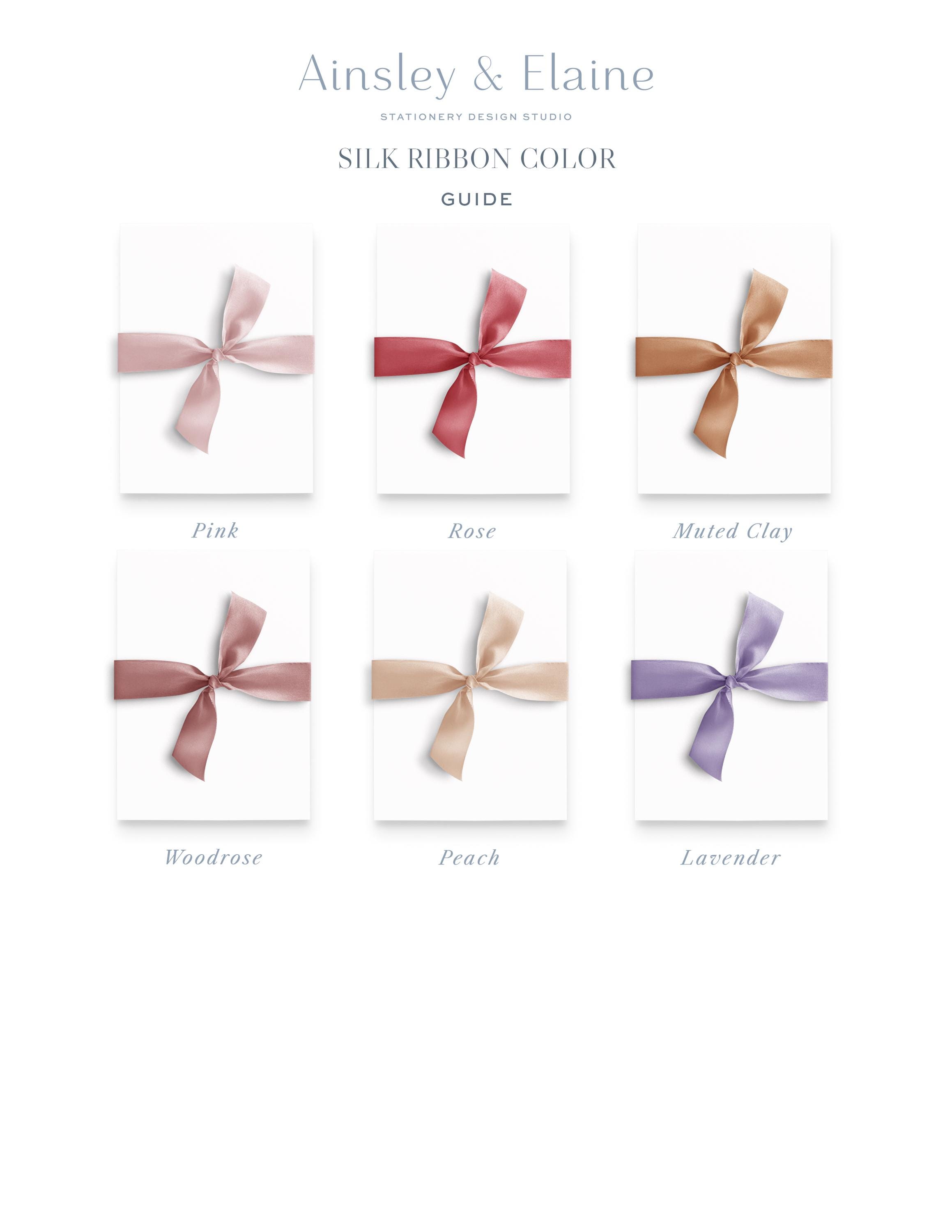 Silk Ribbons for Wedding Invitations, Pre-cut Silk Ribbon for Elegant ...