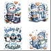 Winter Snowman & Penguin Mini Bundle Counted Cross Stitch Pattern PDF ...