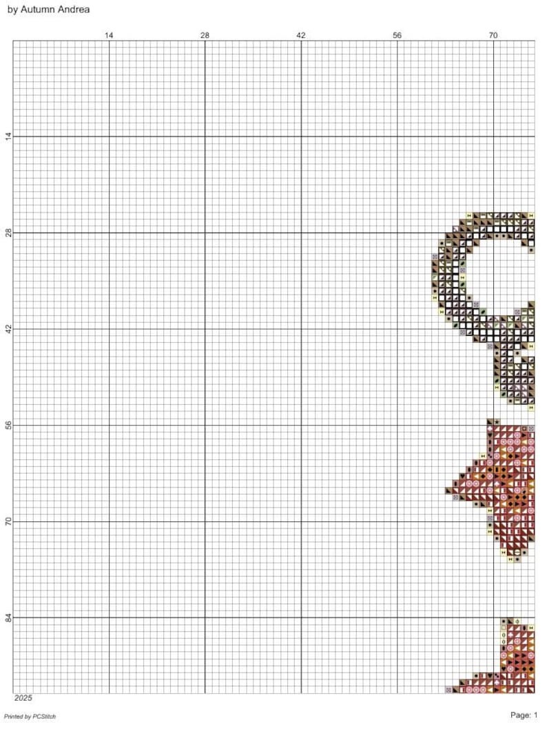 Hello Autumn Lamp Post Pumpkins Counted Cross Stitch Pattern PDF ...