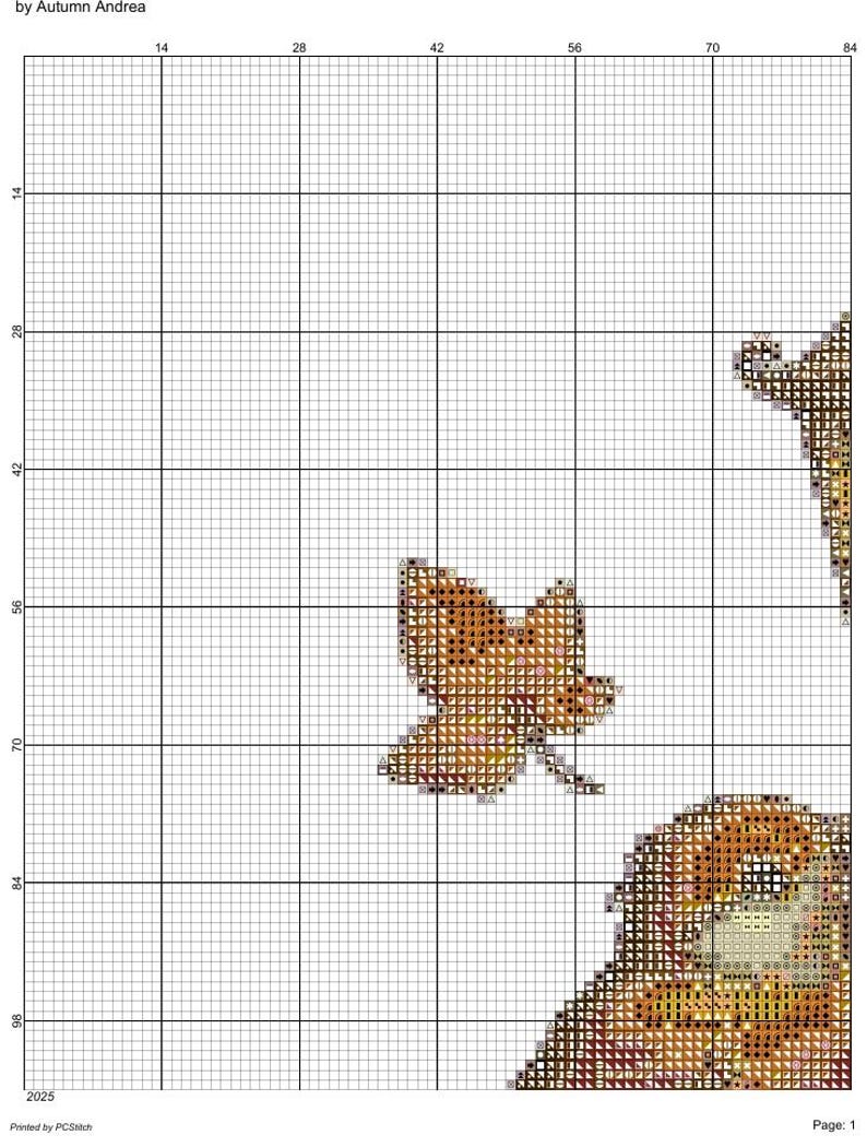 Autumn Lamp Post Cross Stitch Pattern: Bird, Pumpkin, 'happy Fall' Sign ...