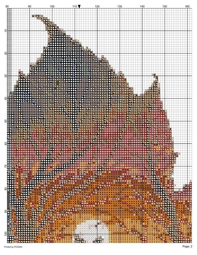 Halloween Graveyard Cross Stitch Pattern, Spooky Sunset Maple Leaf ...