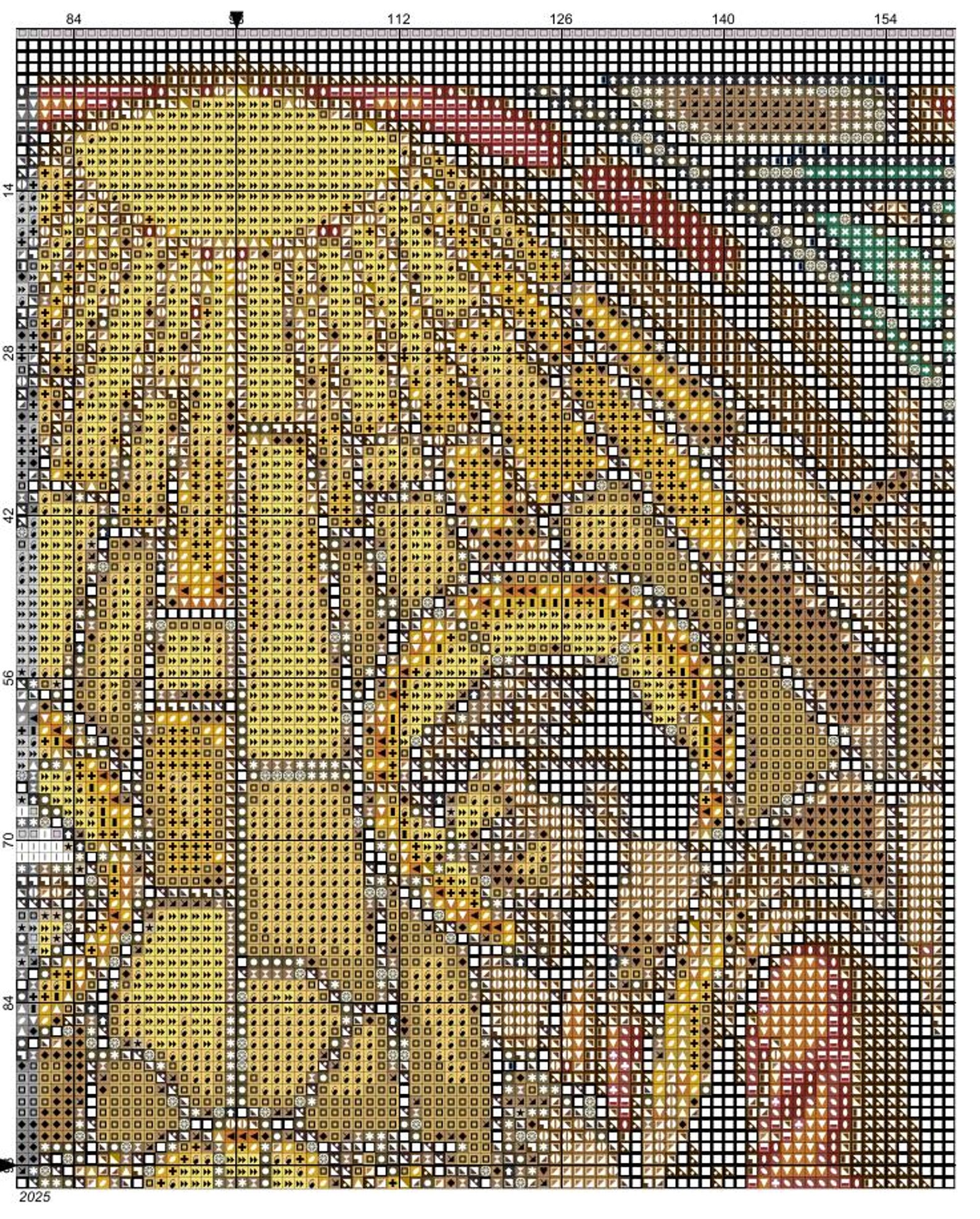 Stained Glass Nativity Cross Stitch Pattern, Holy Family Manger Scene ...