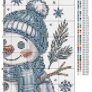 Snowman Cross Stitch Pattern: Winter Holiday Decor (digital Download ...