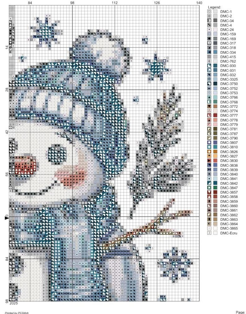 Snowman Cross Stitch Pattern: Winter Holiday Decor (digital Download ...