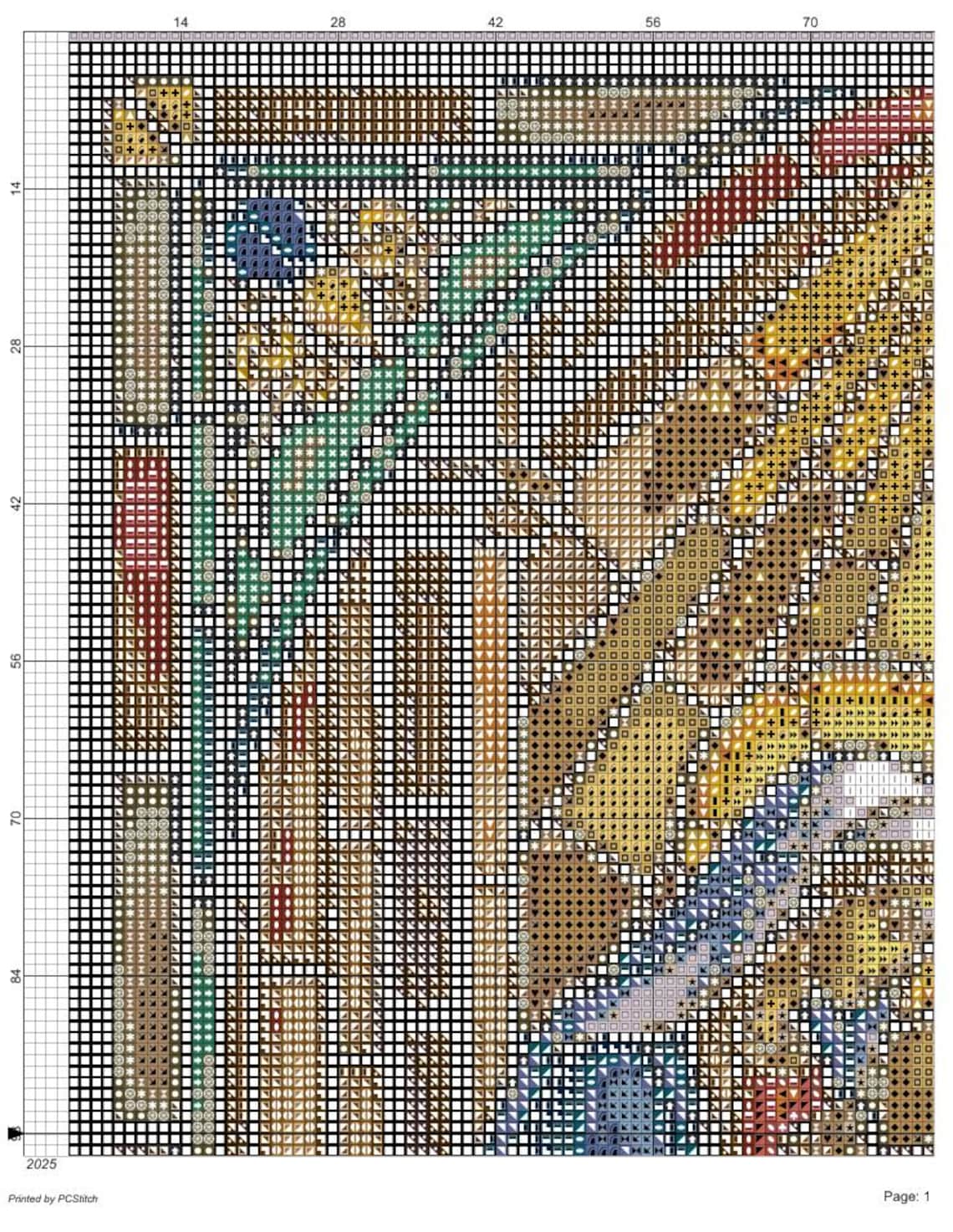 Stained Glass Nativity Cross Stitch Pattern, Holy Family Manger Scene ...