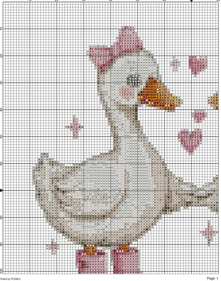 Cross Stitch Pattern Counted "goose Bumps" Geese Pink Chart ~ PDF ...