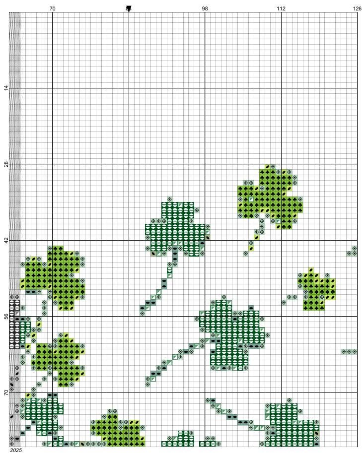 Clover Dandelion Cross Stitch Pattern, Lucky Embroidery (PDF Digital ...