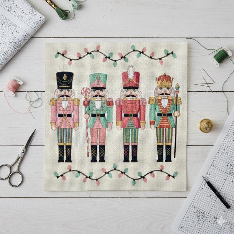 Nutcracker Christmas Cross Stitch Pattern: Festive Holiday Decor (PDF ...